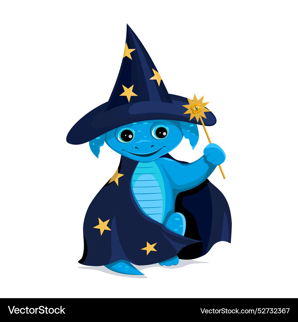 Cute little dragon for halloween digital image Vector Image