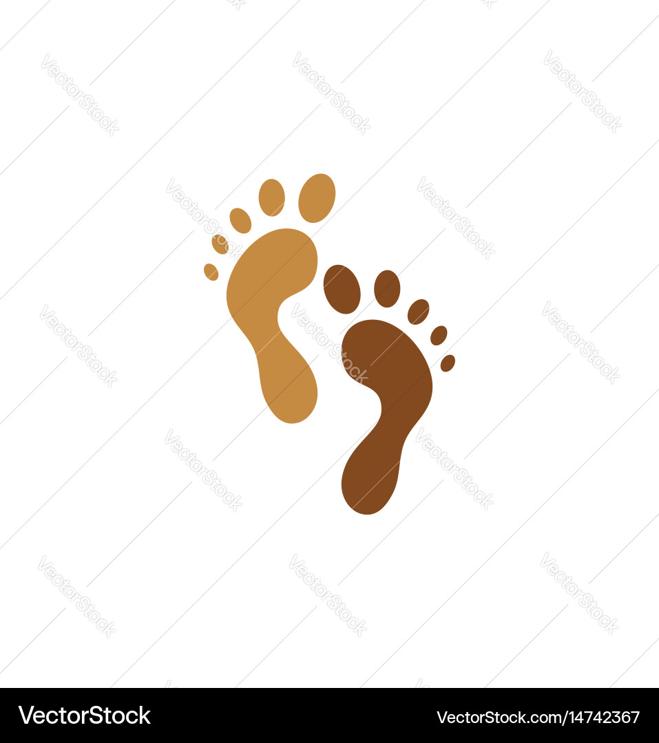 Foot step logo Royalty Free Vector Image - VectorStock