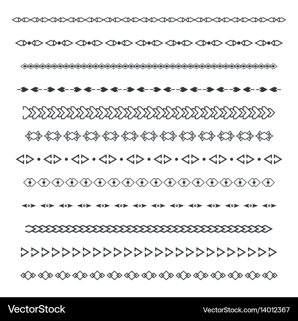 Geometric Divider Set Royalty Free Vector Image