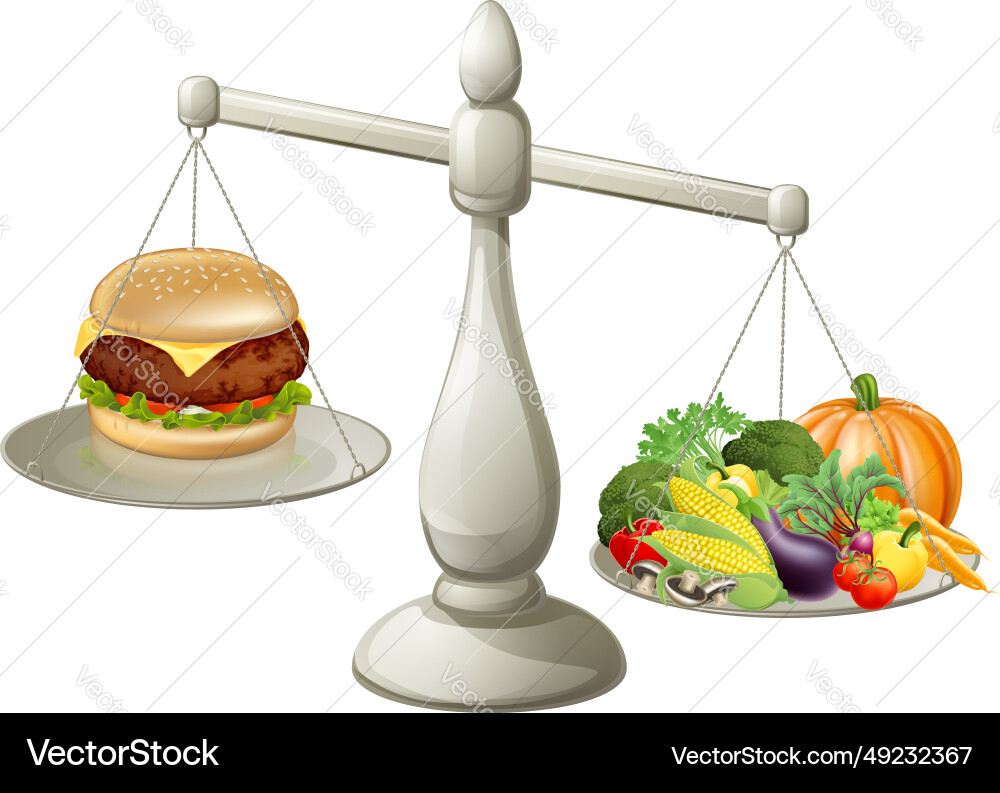 Healthy eating balanced diet Royalty Free Vector Image