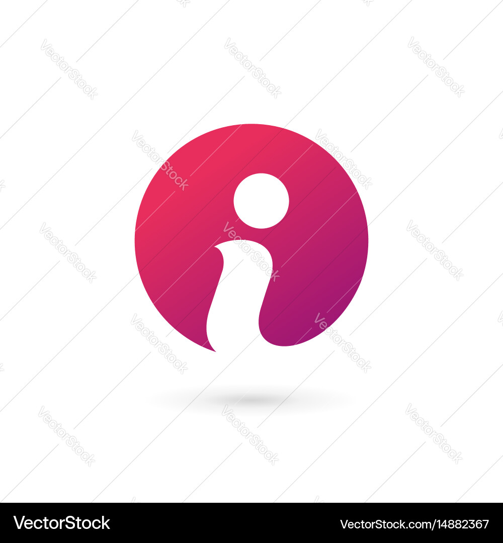 Letter i info logo icon design template elements Vector Image