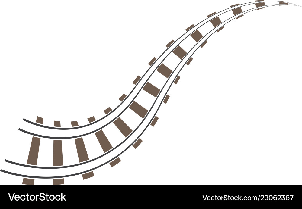 Train tracks icon design Royalty Free Vector Image