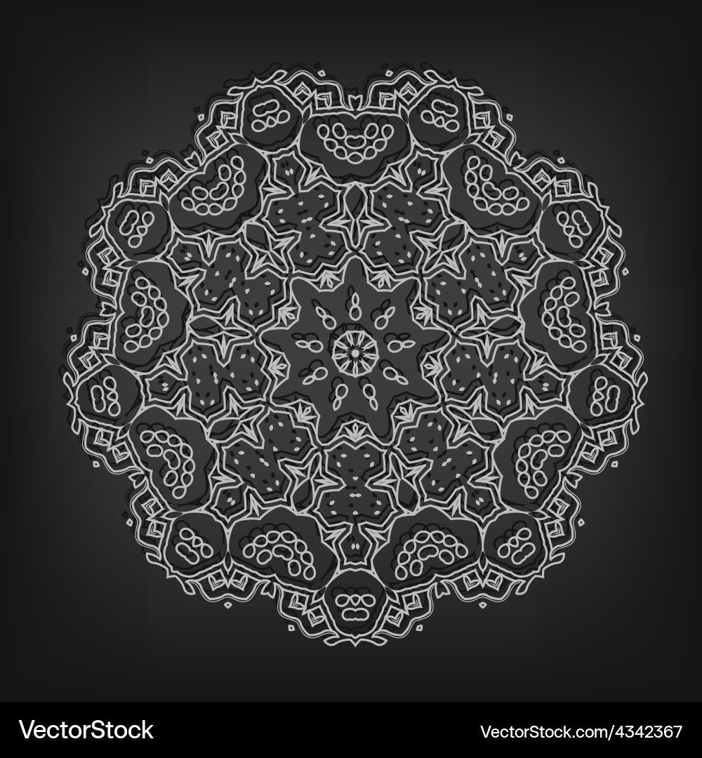 Vintage circle pattern in victorian style Vector Image