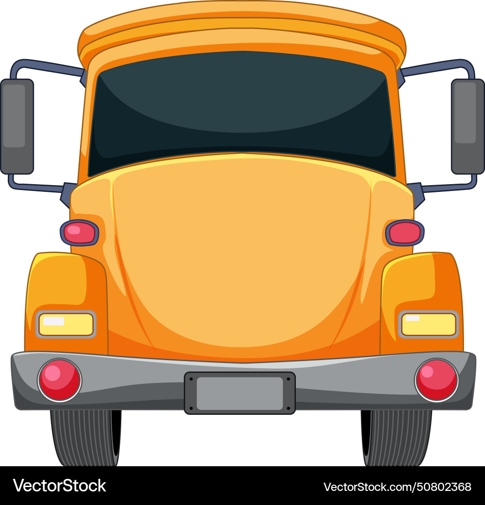A cheerful yellow school bus Royalty Free Vector Image