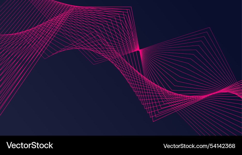 Abstract pink geometric lines on dark background Vector Image