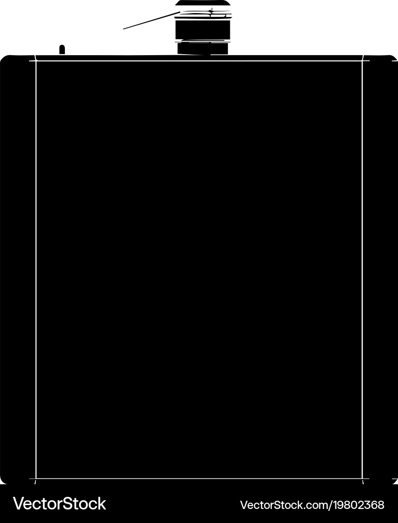 Black flask for alcohol Royalty Free Vector Image
