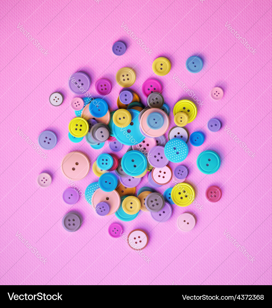 Colorful Sewing Buttons Royalty Free Vector Image