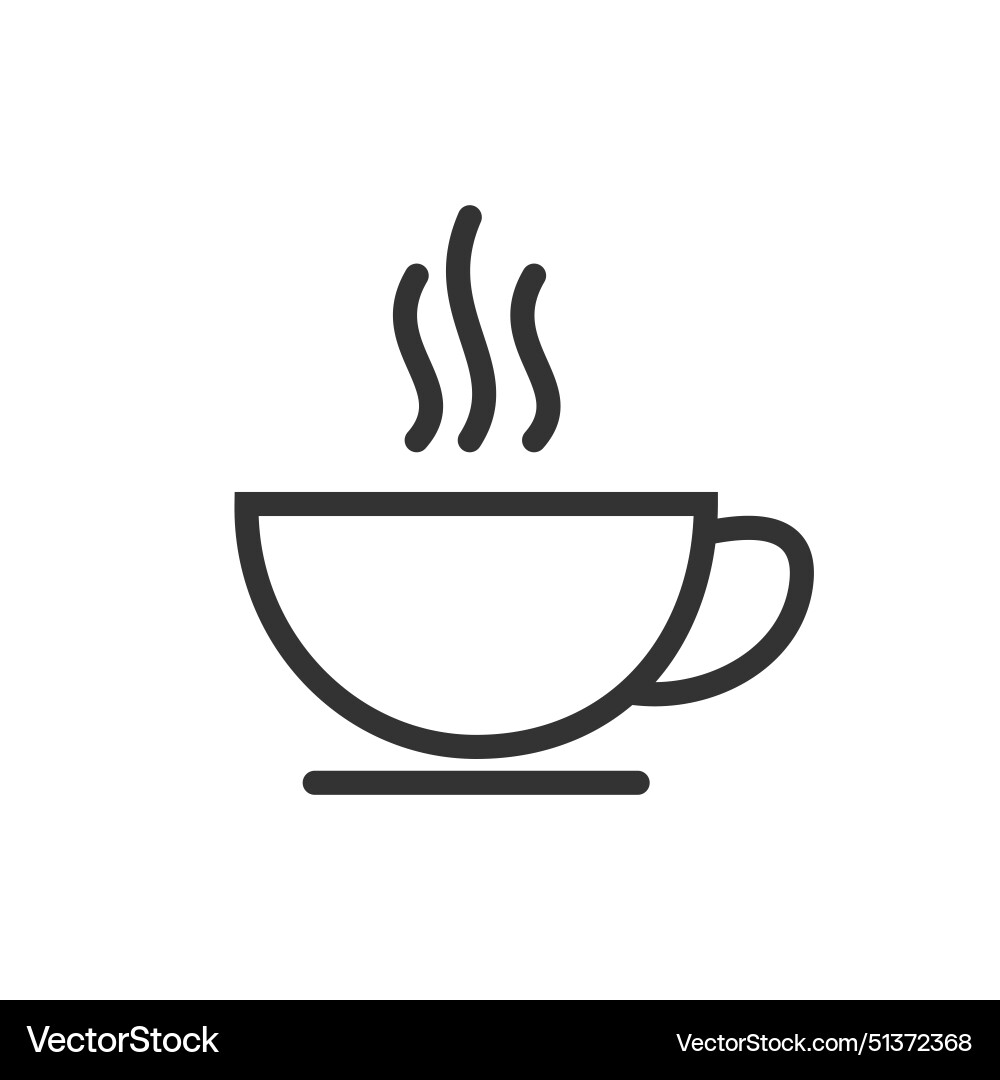 Cup of coffee icon isolated Royalty Free Vector Image