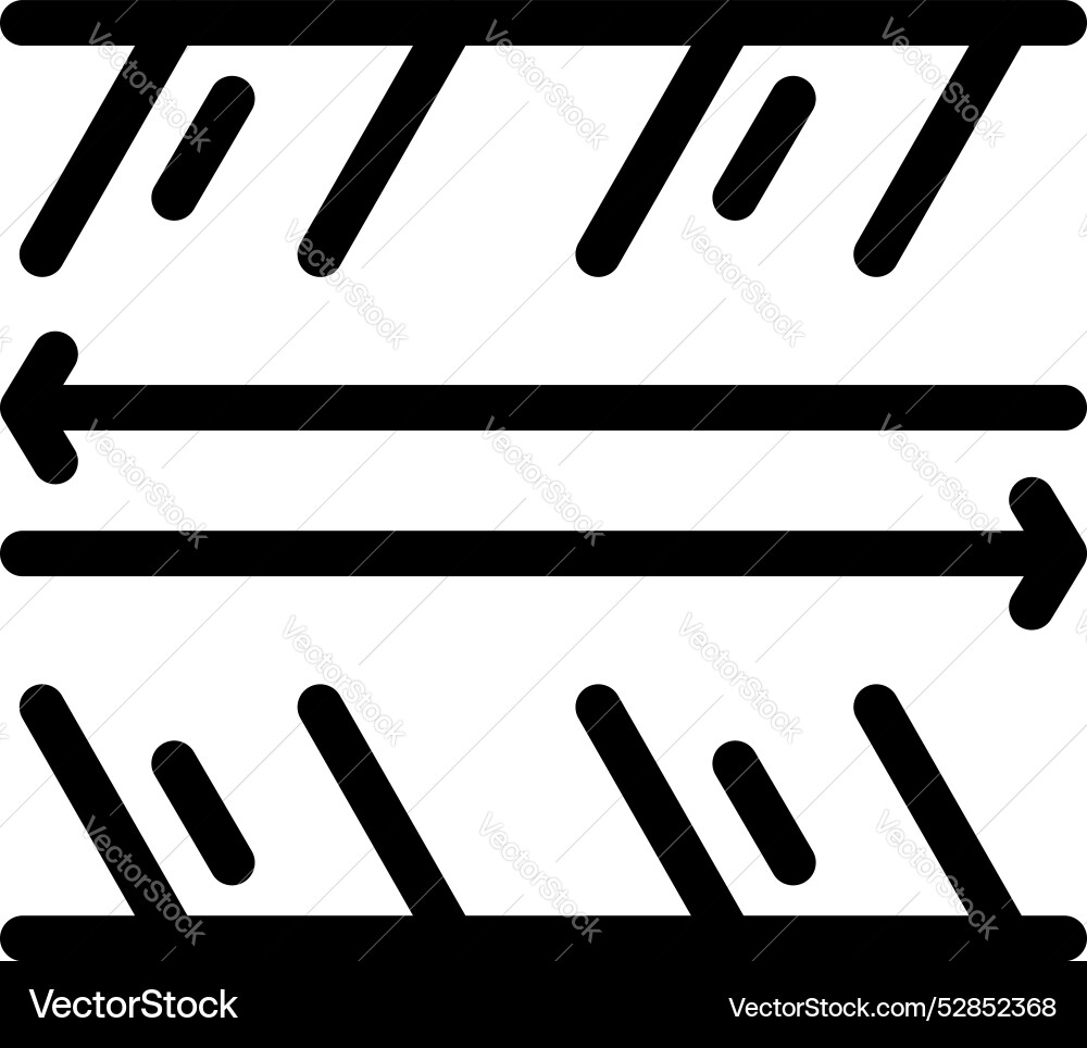 Double sided fabric showing warp and weft threads Vector Image