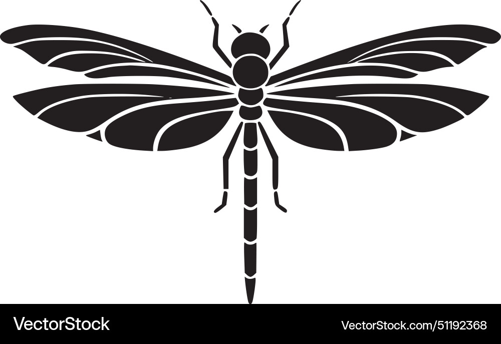 Dragonfly - minimalist and flat logo Royalty Free Vector
