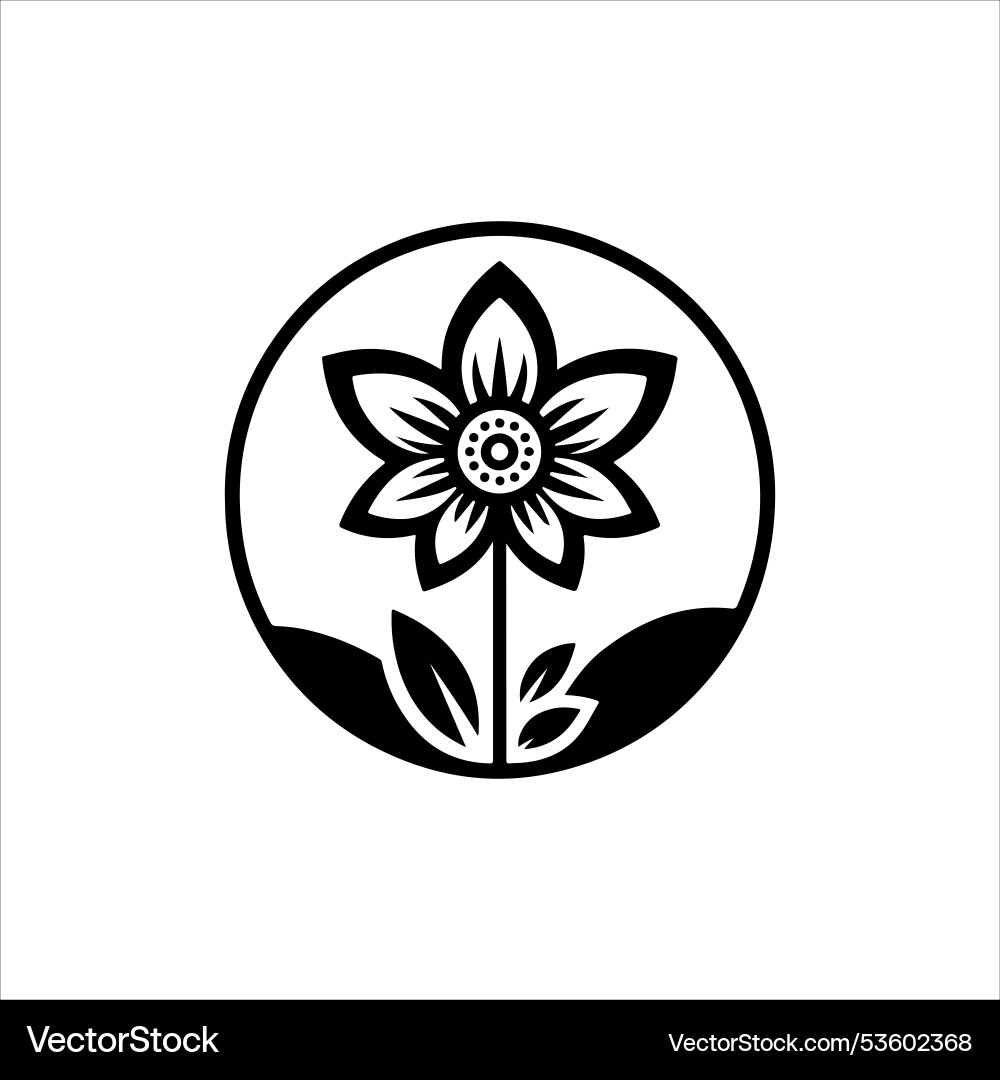 Flower logo icon arts Royalty Free Vector Image