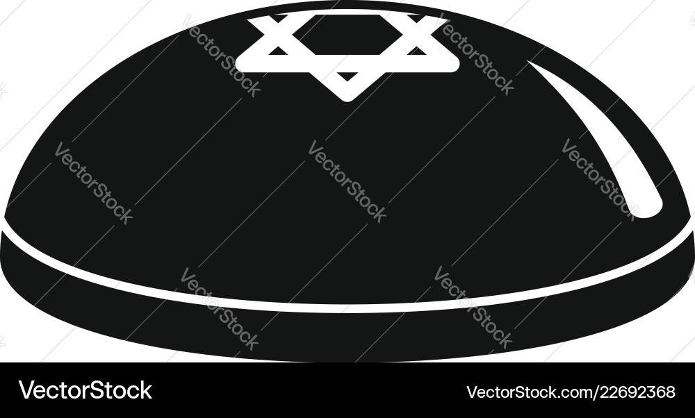 Kippah icon simple style Royalty Free Vector Image
