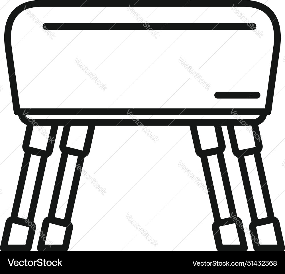 Line art of a modern stool Royalty Free Vector Image