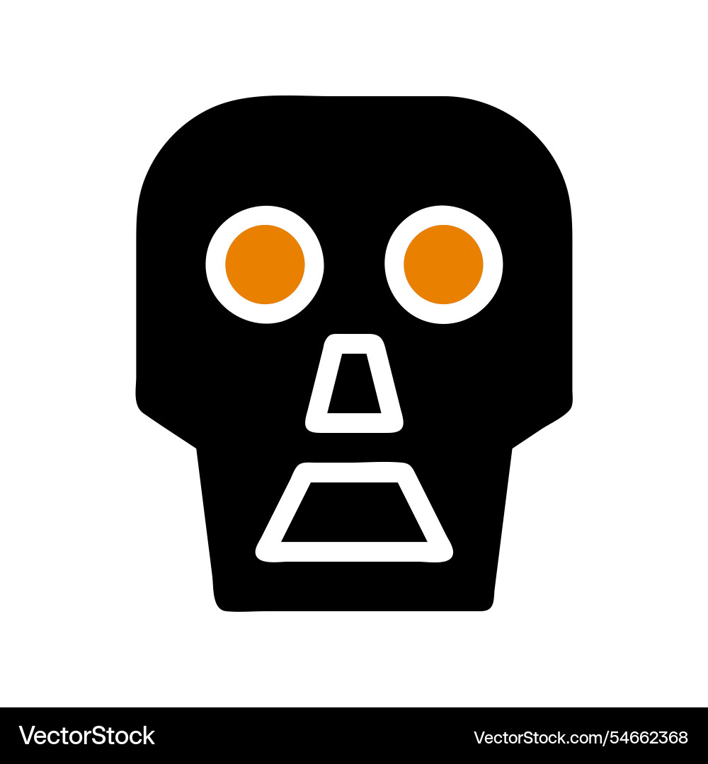 Stylized skull icon concept of danger death Vector Image