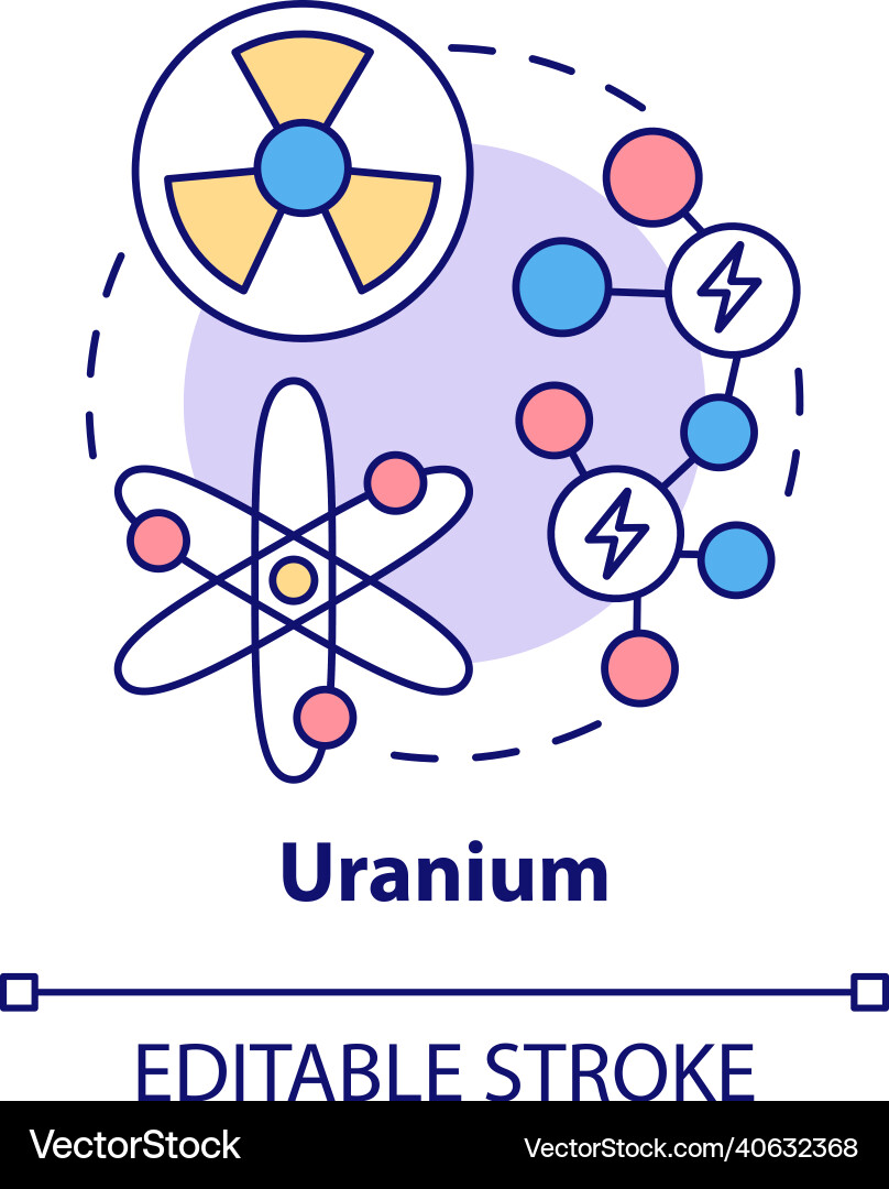 Uranium concept icon Royalty Free Vector Image