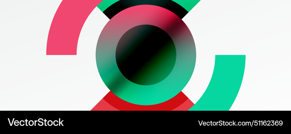 A red and green circle with black Royalty Free Vector Image