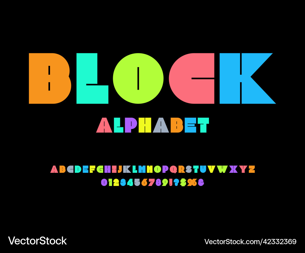 Bold font Royalty Free Vector Image - VectorStock