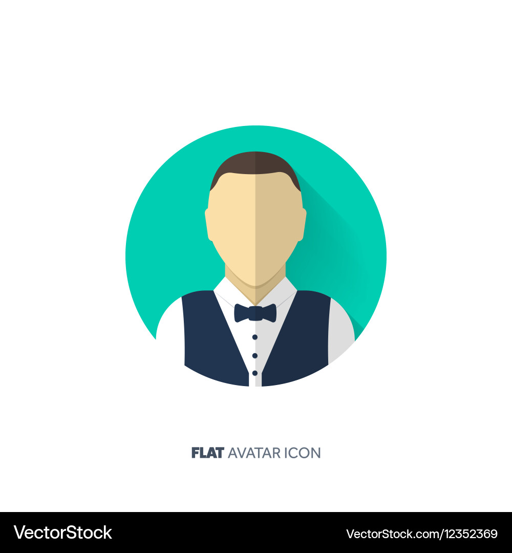Flat Style Person Icon Royalty Free Vector Image