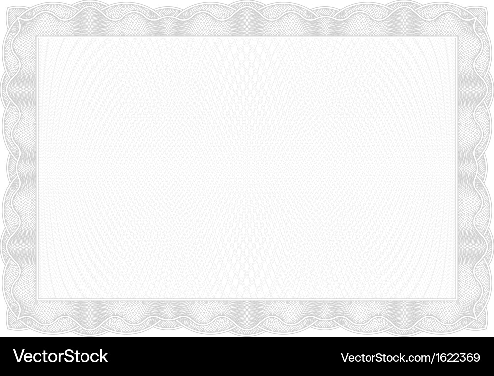 Gray Border Certificate Template Royalty Free Vector Image