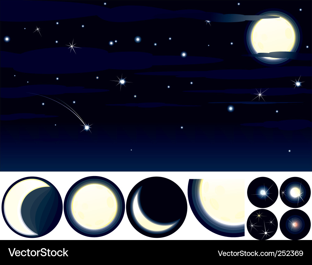 Stunning Night Sky Royalty Free Vector Image - VectorStock