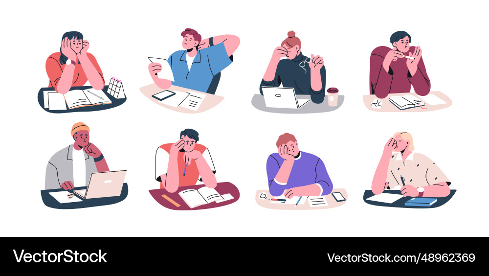 Sleepy Study Vector Images (over 290)