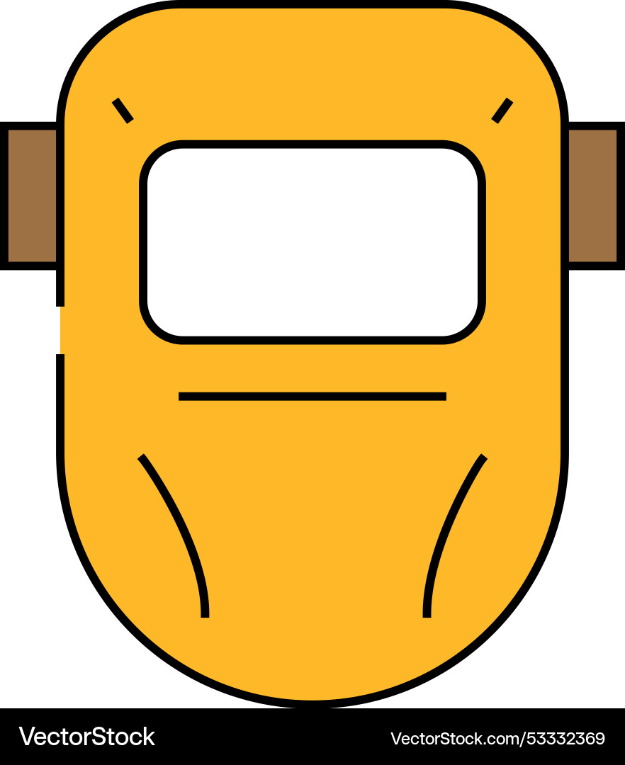 Welding helmet icon color Royalty Free Vector Image