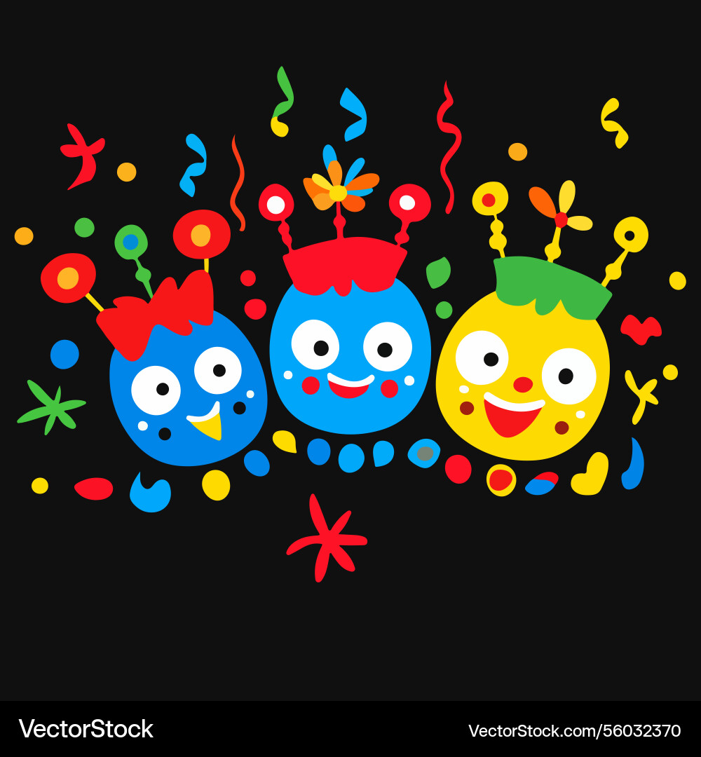 Colorful cartoon insects Royalty Free Vector Image