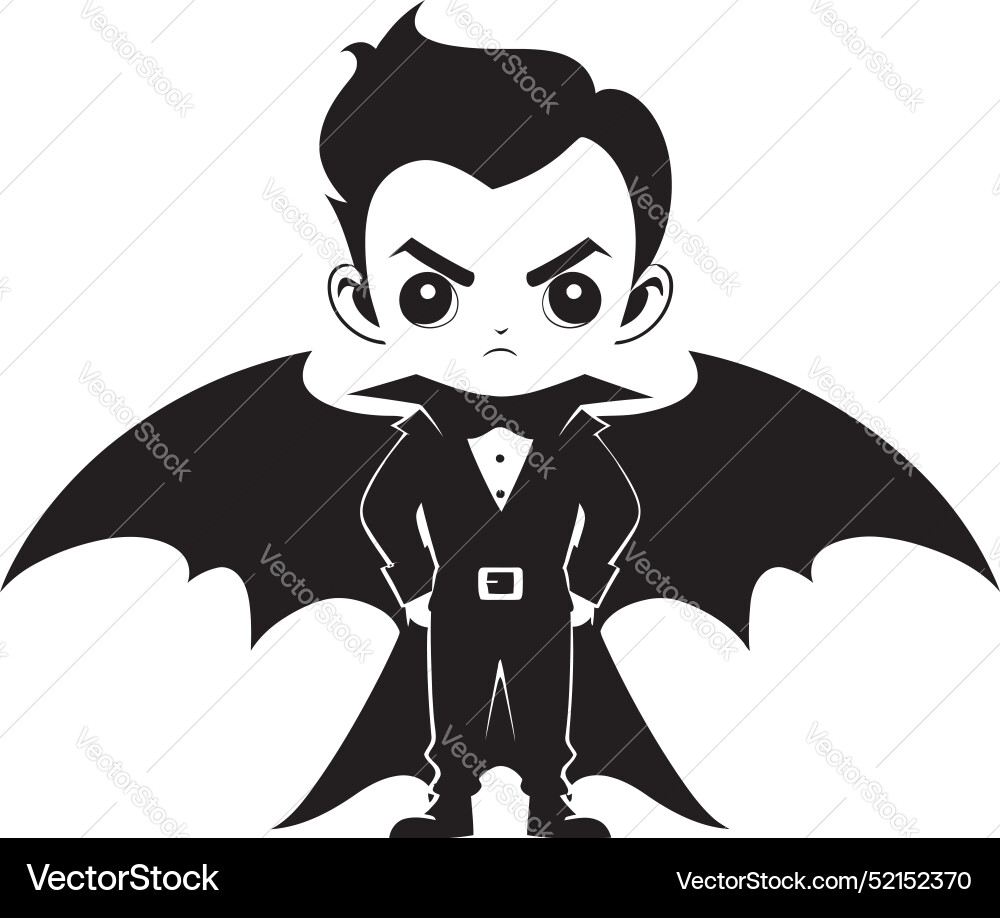 Cuteness overload dracula logo design chibi Vector Image