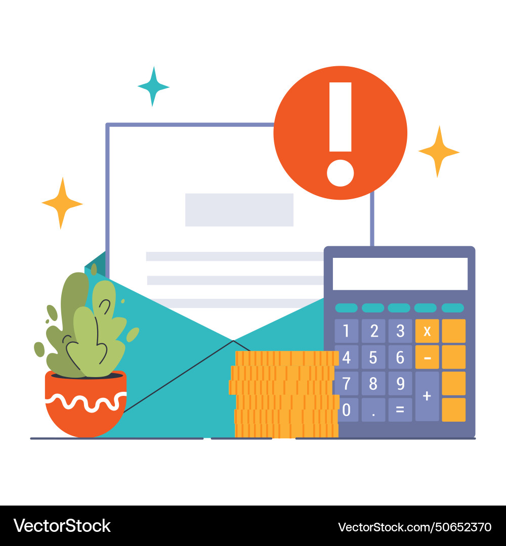 Debt management organization tracking and paying Vector Image