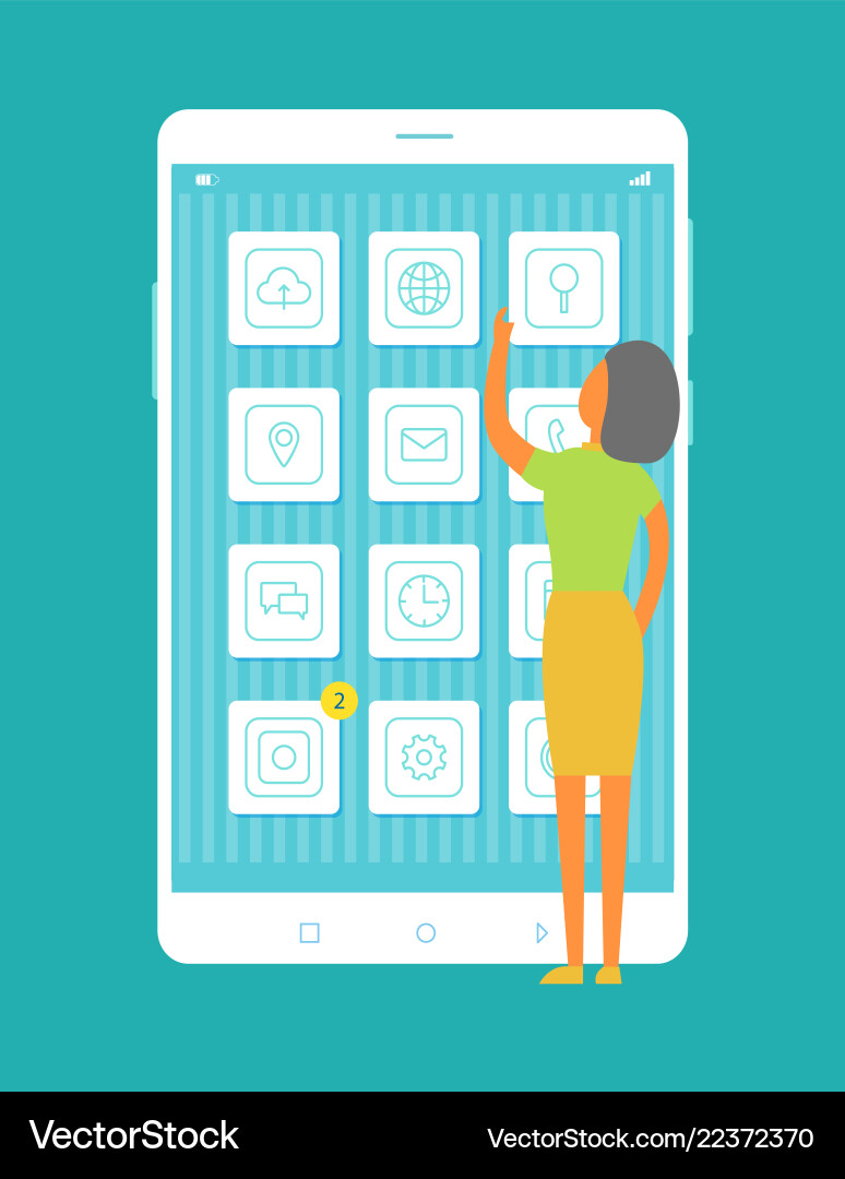 Mobile programs collection Royalty Free Vector Image