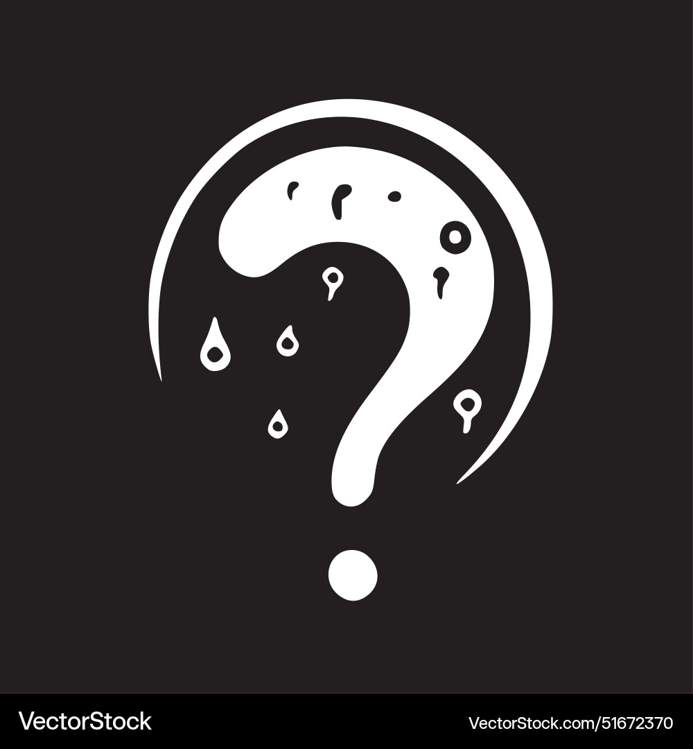 Question - black and white isolated icon Vector Image