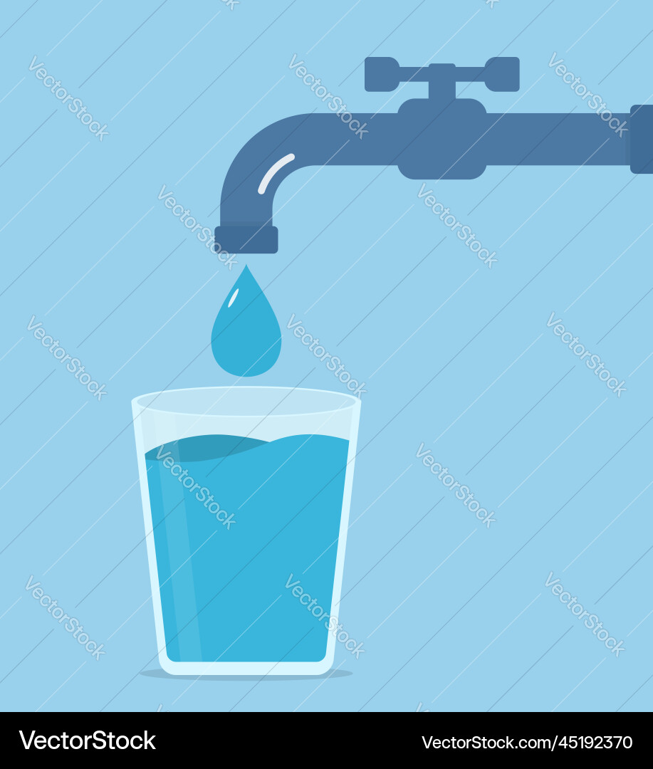 Water in glass Royalty Free Vector Image - VectorStock