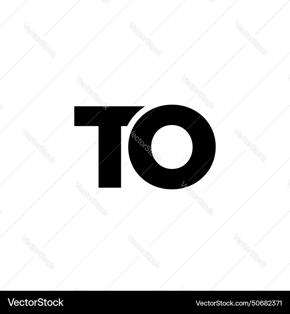 Letter t and o to logo design template minimal Vector Image