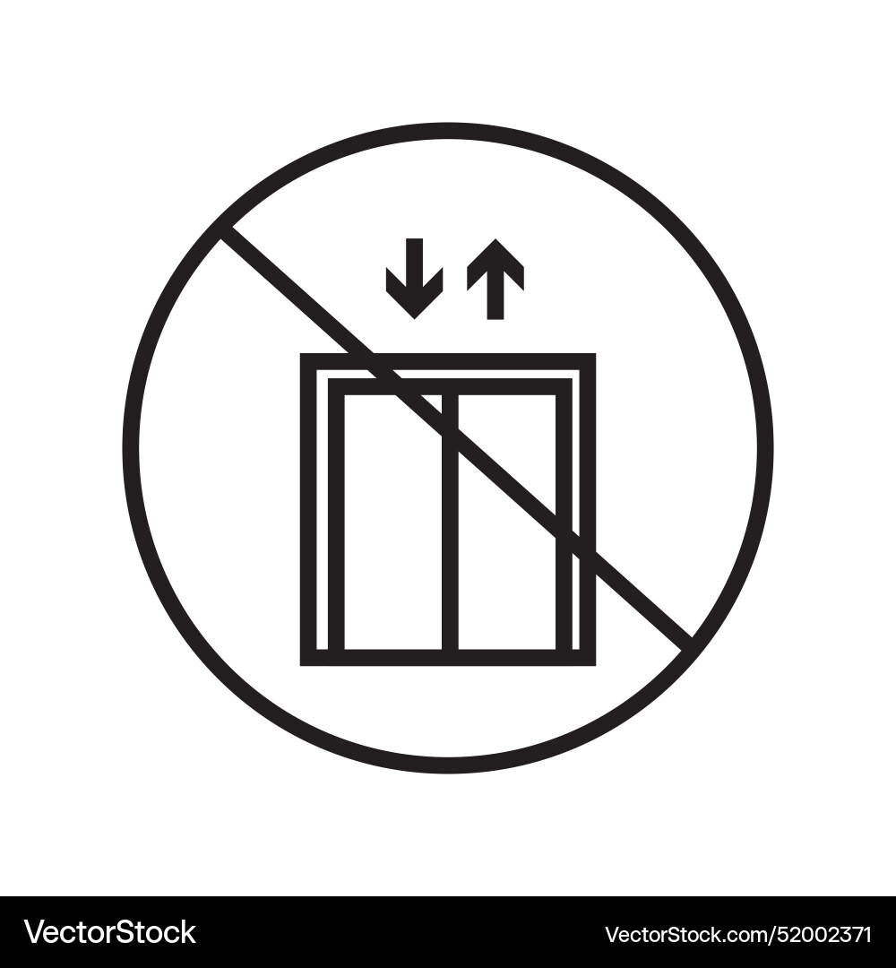 No elevator access sign promote building safety Vector Image