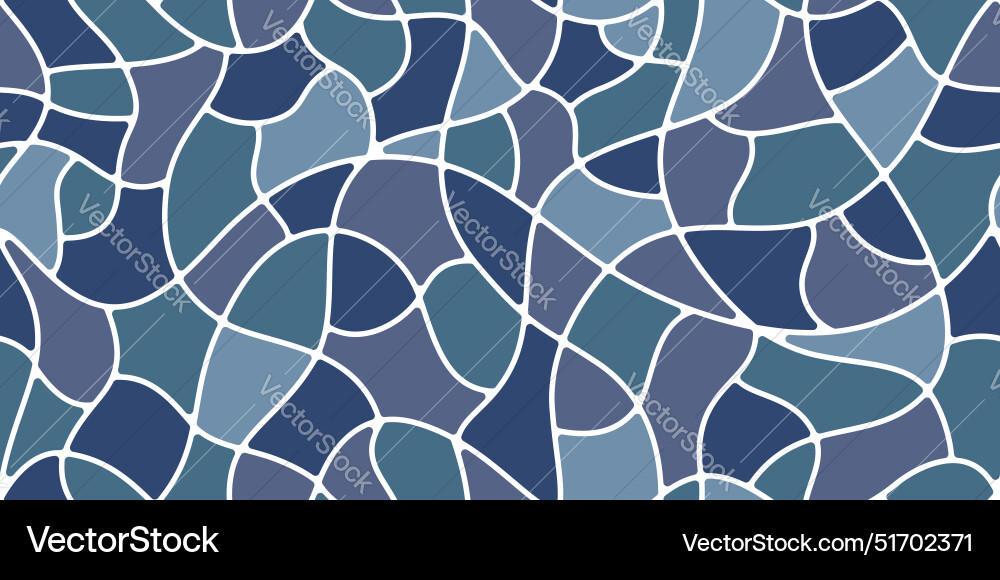 Rounded plump mosaic stone tile floor pattern Vector Image