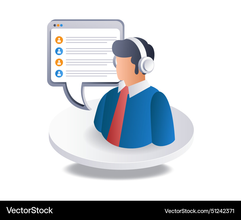 Social media chat online customer service Vector Image