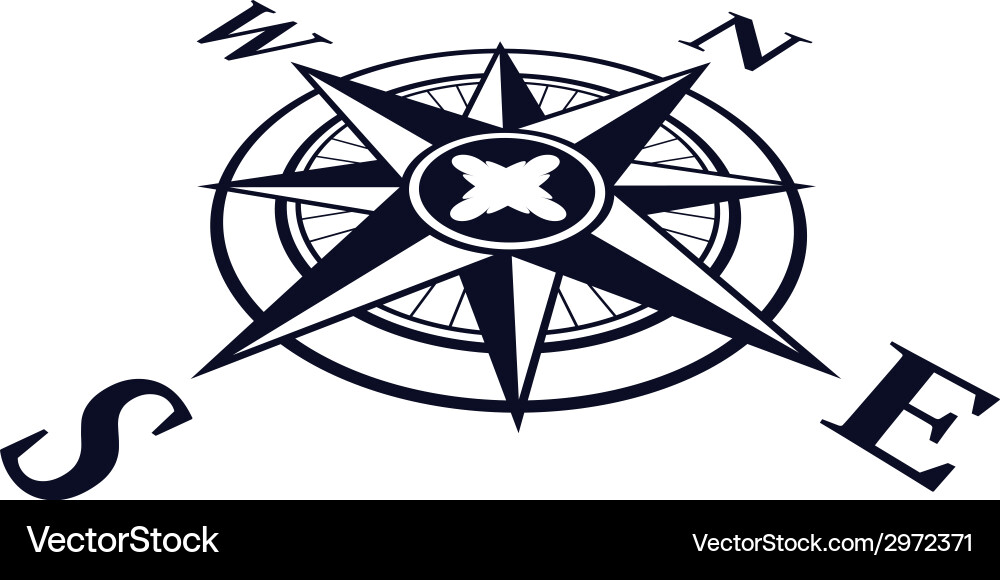 Wind rose perspective Royalty Free Vector Image