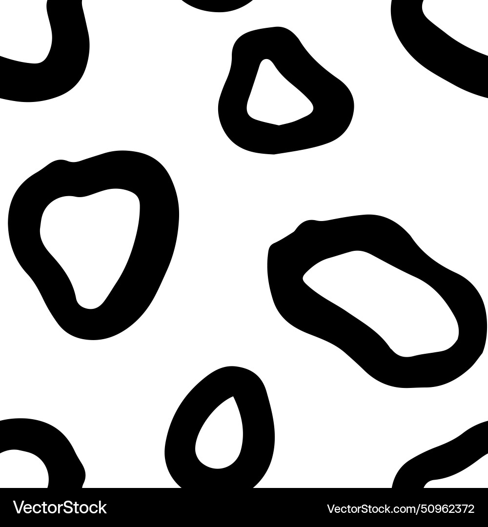 Abstract organic black shapes pattern Royalty Free Vector