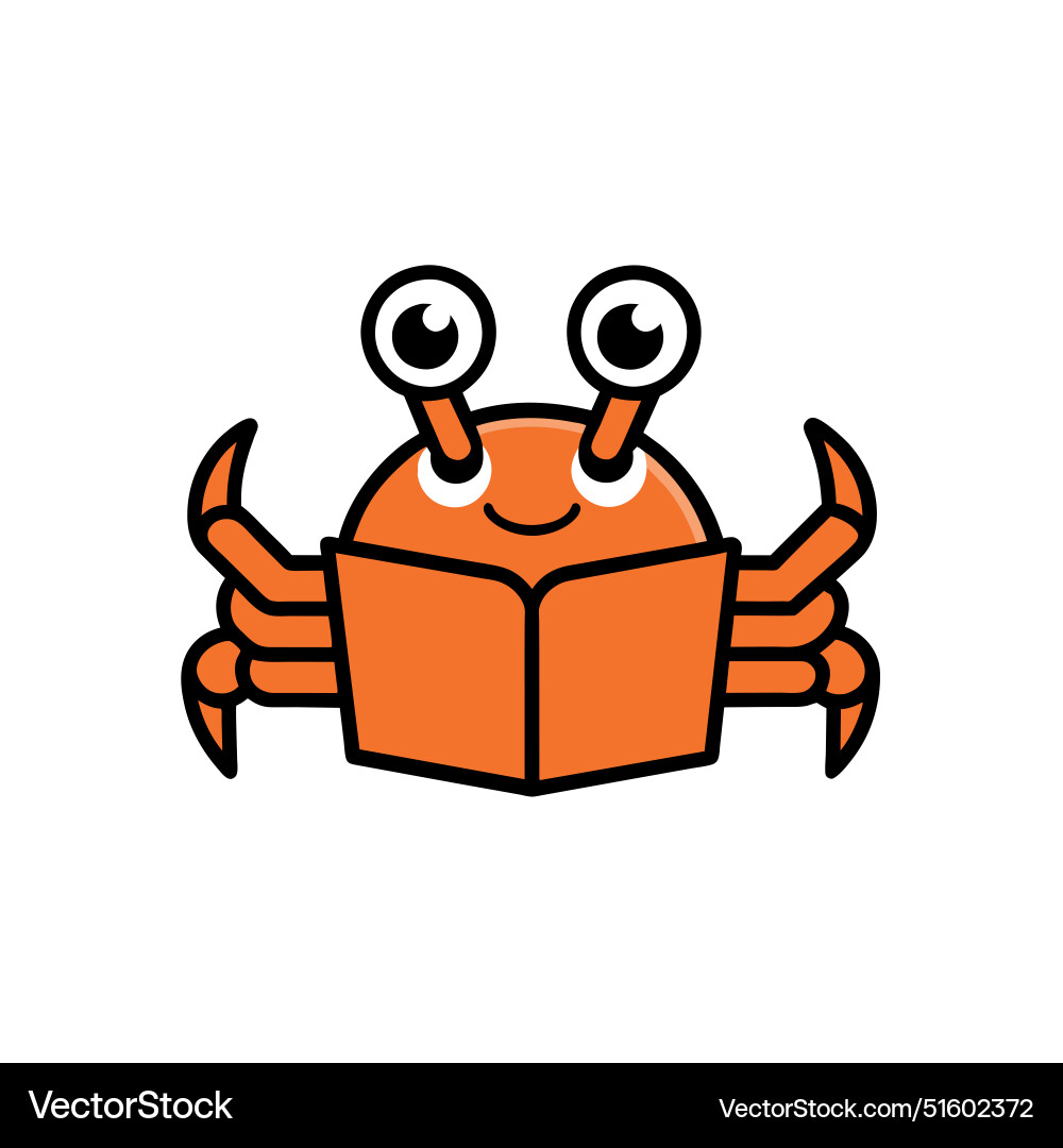 Arrow crab reading icon Royalty Free Vector Image