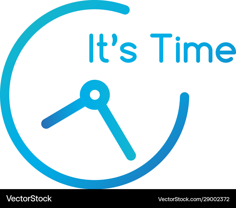 Clock line icon its time sign outline and solid Vector Image