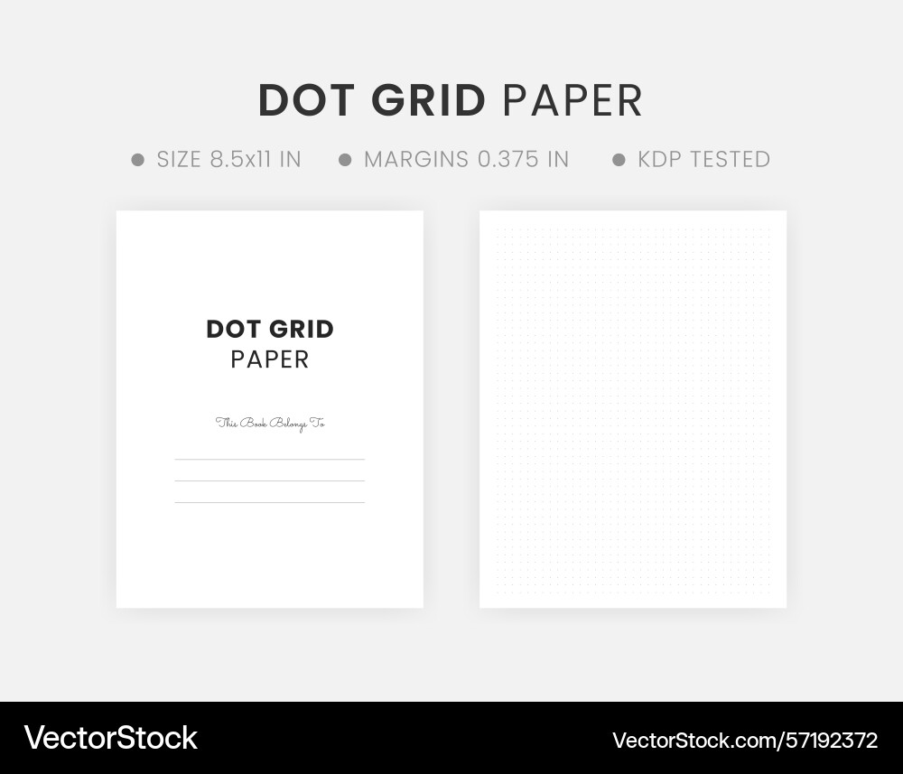 Dot grid paper printable template Royalty Free Vector Image