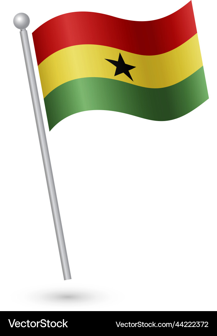 Ghana flag Royalty Free Vector Image - VectorStock