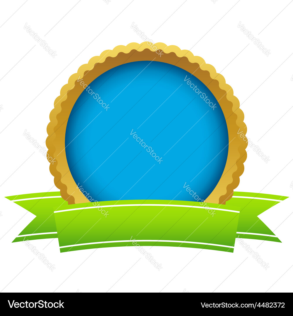 Gold empty logo Royalty Free Vector Image - VectorStock