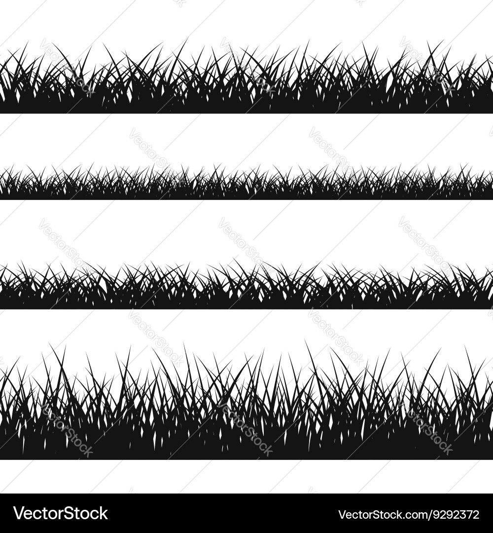 Grass silhouette seamless pattern Royalty Free Vector Image