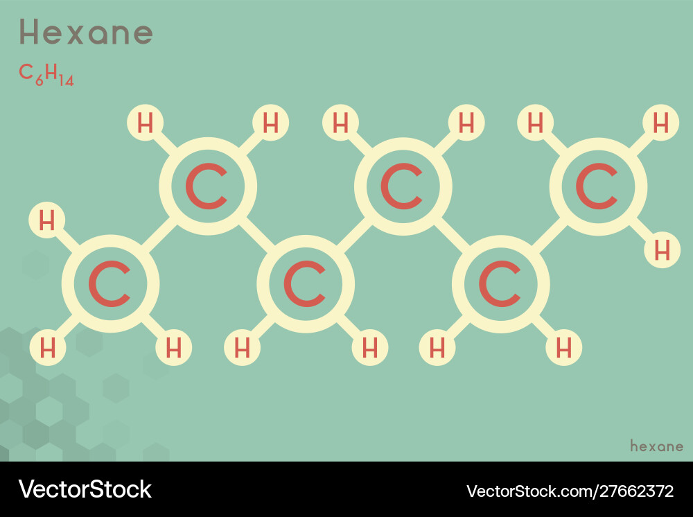 Infographic molecule hexane Royalty Free Vector Image