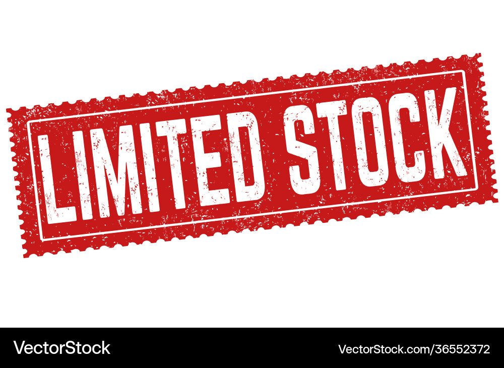 Limited stock grunge rubber stamp Royalty Free Vector Image
