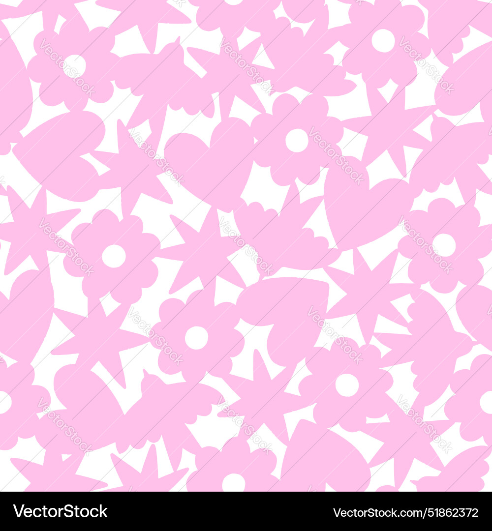 Neon pink y2k symbols print Royalty Free Vector Image