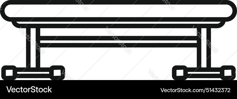Outline of a gym bench Royalty Free Vector Image