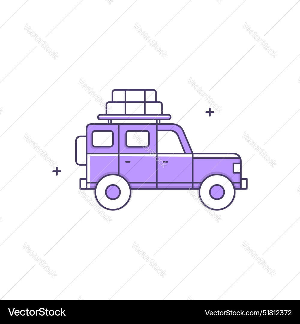 Road adventures trip essentials car travel Vector Image