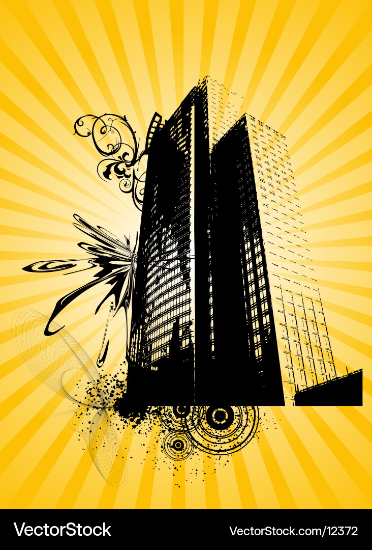 Urban building graphic Royalty Free Vector Image